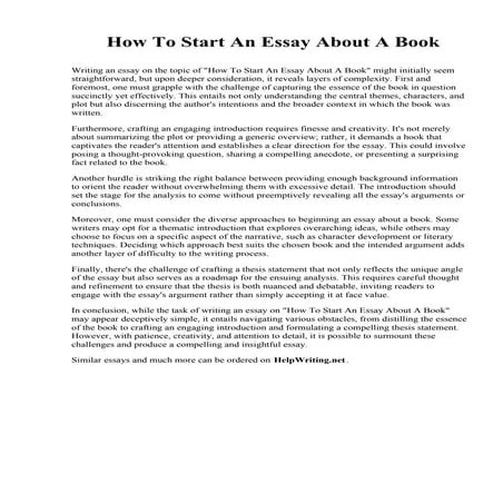 How To Write An Essay On A Book.pdf