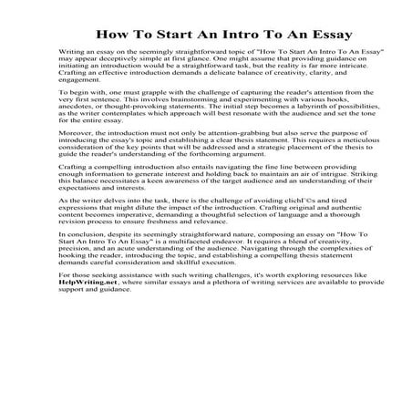 How To Start An Intro To An Essay.pdf