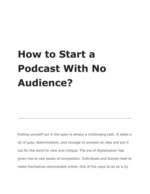 Launching your podcast presentation 2020 | PPT