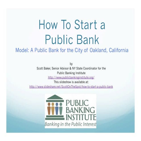 How to start a public bank | PDF