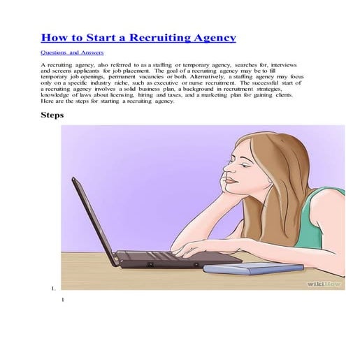 How to start a recruiting agency | DOCX