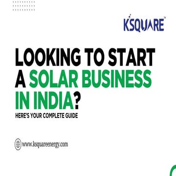 How to Start a Solar Business in India Complete Guide | PDF