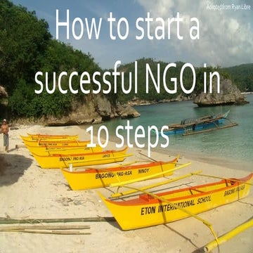 How to start a Successful NGO in 10 Steps | PDF