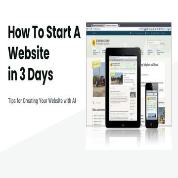 How To Start A Website in 3 Days with AI | PPTX