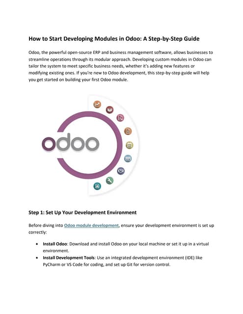 How To Build A Module In Odoo 17 Using The Scaffold Method Ppt