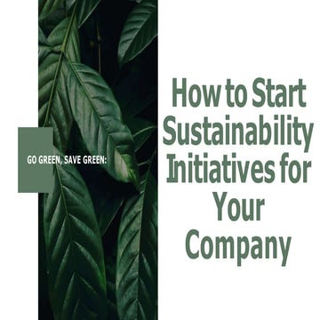 Discover the Power of Sustainability Initiatives for Companies | PPT