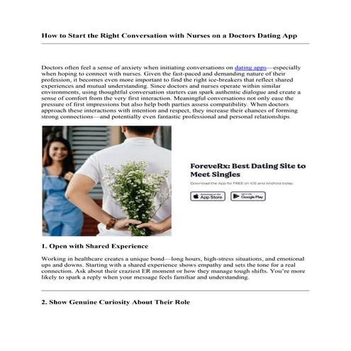 How to Start the Right Conversation with Nurses on a Doctors Dating App.pdf