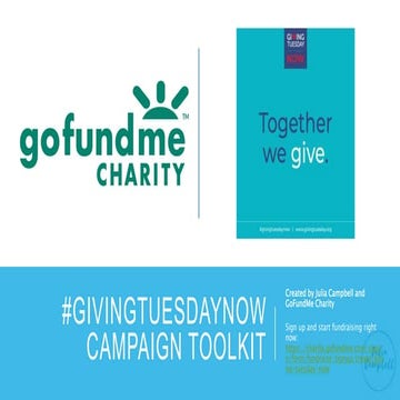How to Start Your #GivingTuesdayNow Campaign with GoFundMe Charity's ...