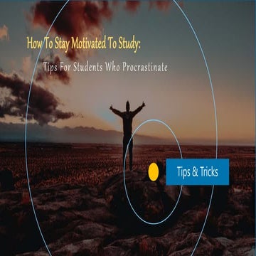 How To Stay Motivated To Study | PPT