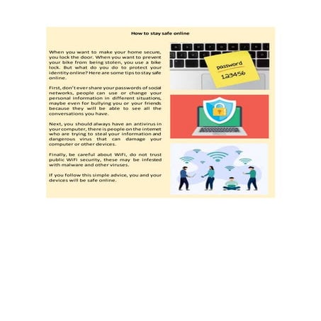 How to stay safe online.docx | Internet for Beginners | Internet