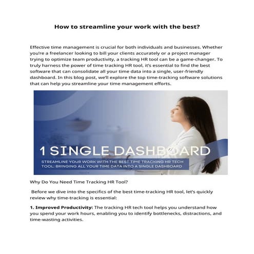 How to streamline your work with the best.docx