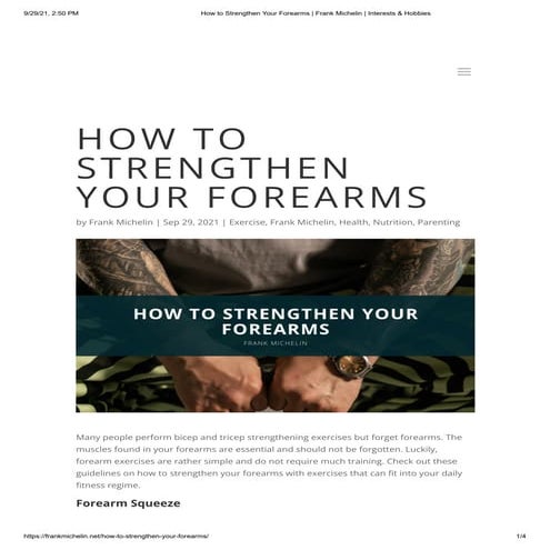 How To Strengthen Your Forearms | PDF