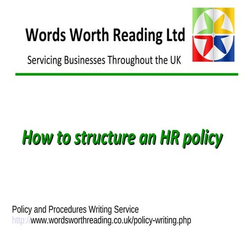 How to Structure your HR Policy | PPT