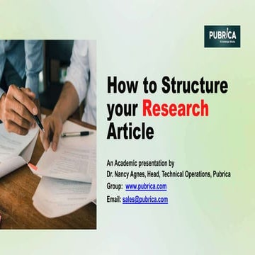 How to Structure your research article - Pubrica | PPTX