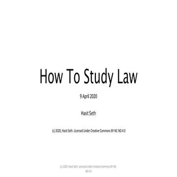 How to study law | PPTX