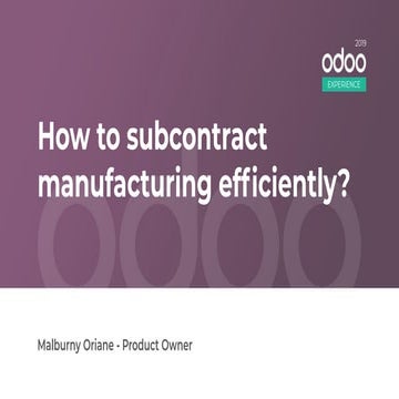 How to Subcontract Manufacturing Efficiently? | PDF