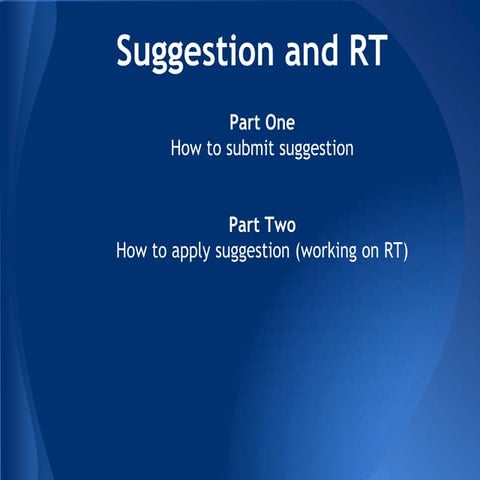How to submit suggestion | PDF