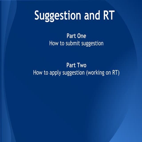 How to submit suggestion | PDF