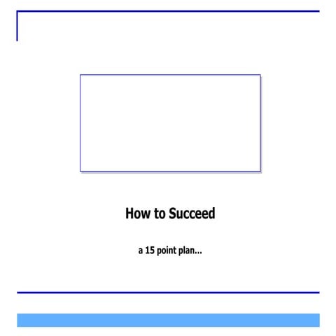 How To Succeed 15 Point Program | PPS