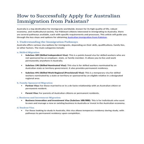 How to Successfully Apply for Australian Immigration from Pakistan.docx