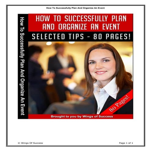 How to successfully plan and organize an event | PDF