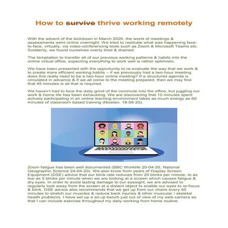 How to thrive working remotely | PDF