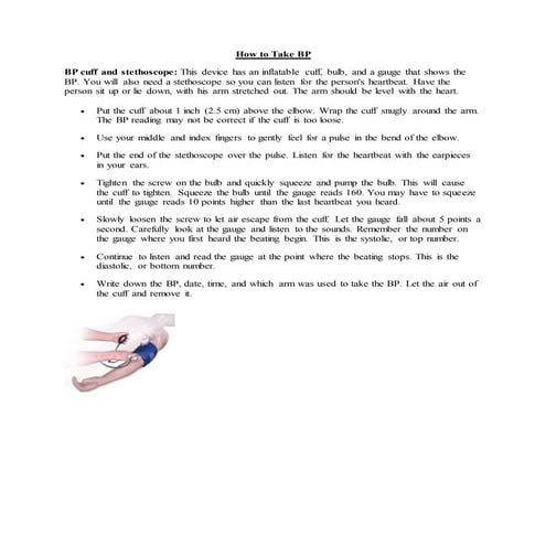 How To Take BP | PDF