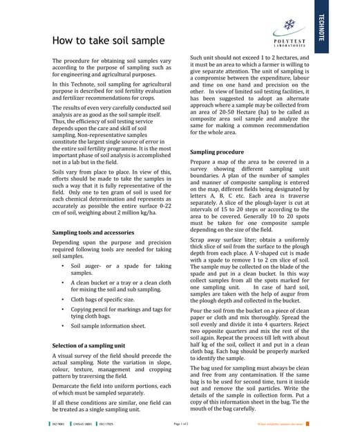Preparation of soil sample part i | PPTX