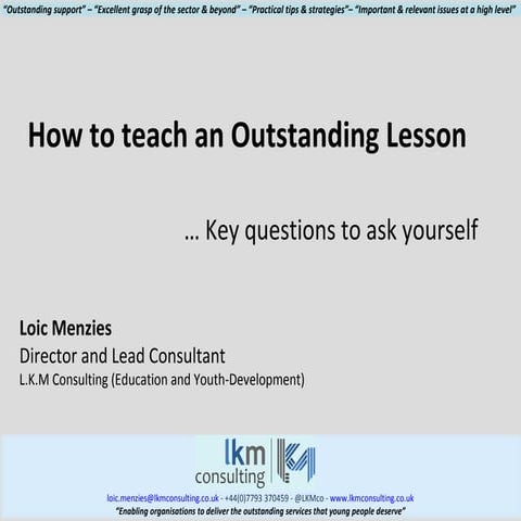 How to teach an outstanding lesson | PPT