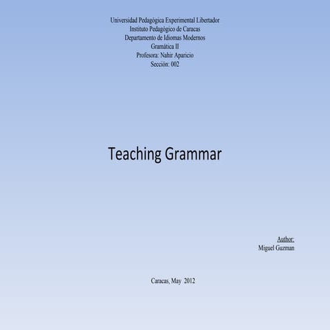 How to teach grammar | PPT