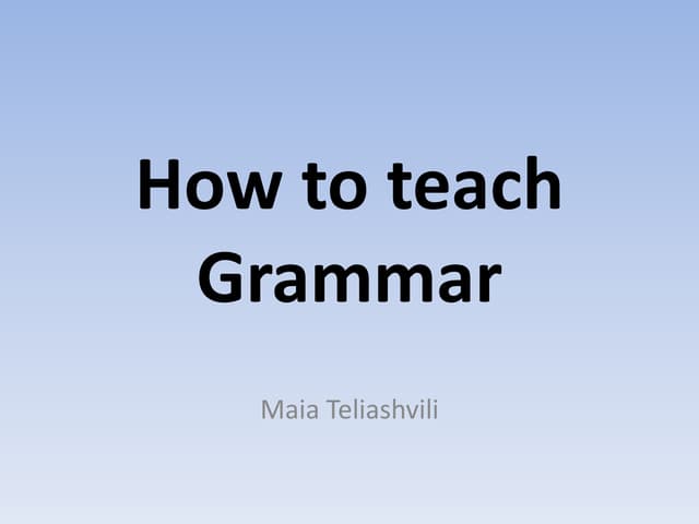 whats is Grammar and TYPES OF GRAMMAR | PDF