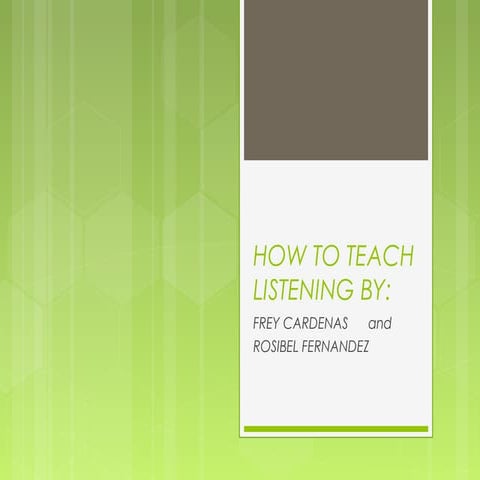 How to teach listening | PPT