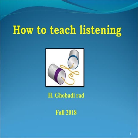 How to teach listening | PPT