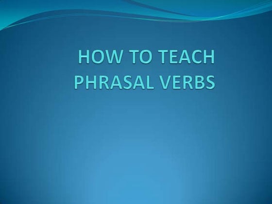 English Phrasal Verbs | PPS