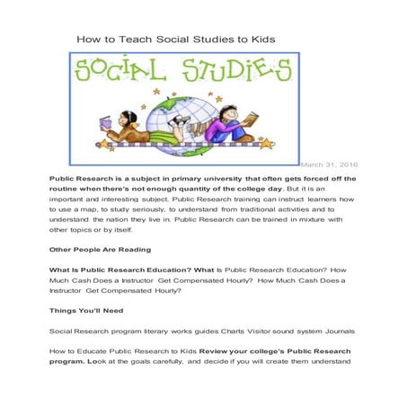 How to teach social studies to | DOCX