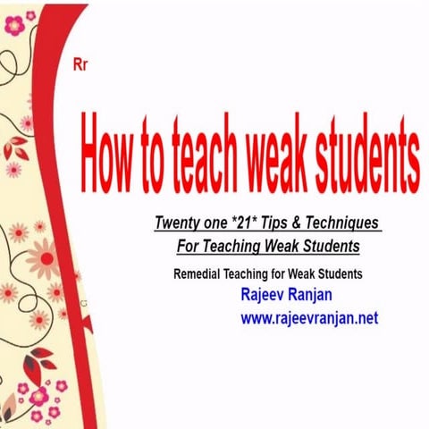 How to teach weak students | PPT