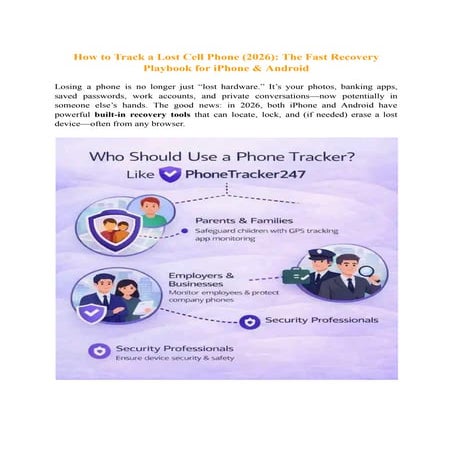 How to Track a Lost Cell Phone (2026)_ The Fast Recovery Playbook for ...