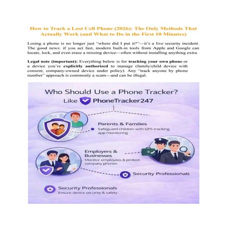 How to Track a Lost Cell Phone (2026)_ The Only Methods That Actually ...