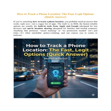 Track Phone Location on iPhone (2026)_ What Actually Works, What’s a ...