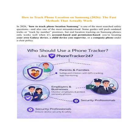 How to Track Phone Location on Samsung (2026)_ The Fast Methods That ...