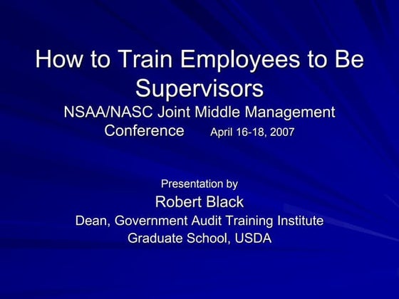 New Supervisor Training PowerPoint: First Time Supervisor and ...