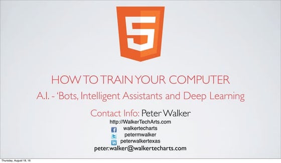 Peter Walker presentations