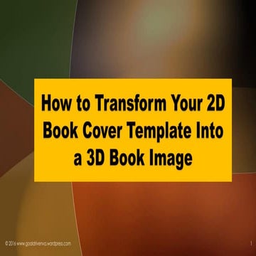How to transform your 2d image to a 3d book cover | PPT
