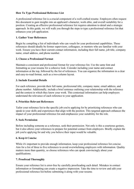 Reference Page Example | PDF