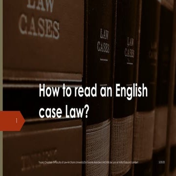 How to understand an English Case | PPT
