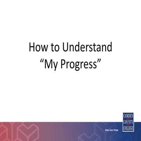 How to Understand my Progress | PPTX