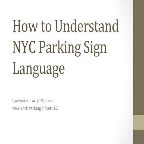 How to understand NYC parking sign language | PDF | Commercial Trucks ...