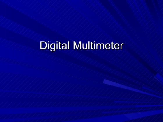 Multimeter basics | PDF