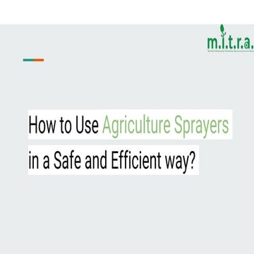Safe handling and use of pesticides in crops | PPTX