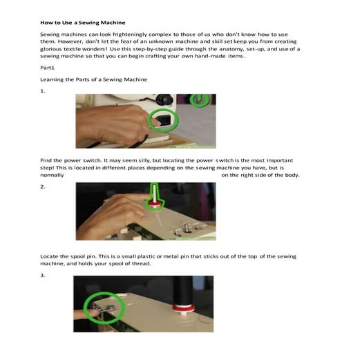 How to use a sewing machine | PDF